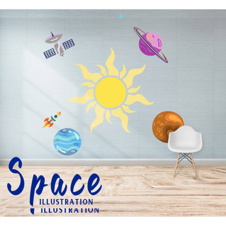 Space Illustration Clipart Design Bundle V.1 - MasterBundles