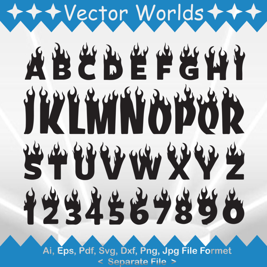 Fire Font SVG Vector Design | MasterBundles