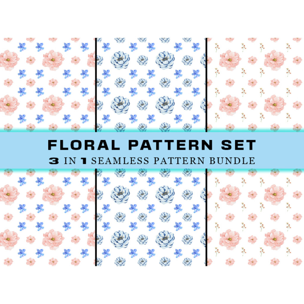 Flower Seamless Pattern Digital Papers V.3 - MasterBundles