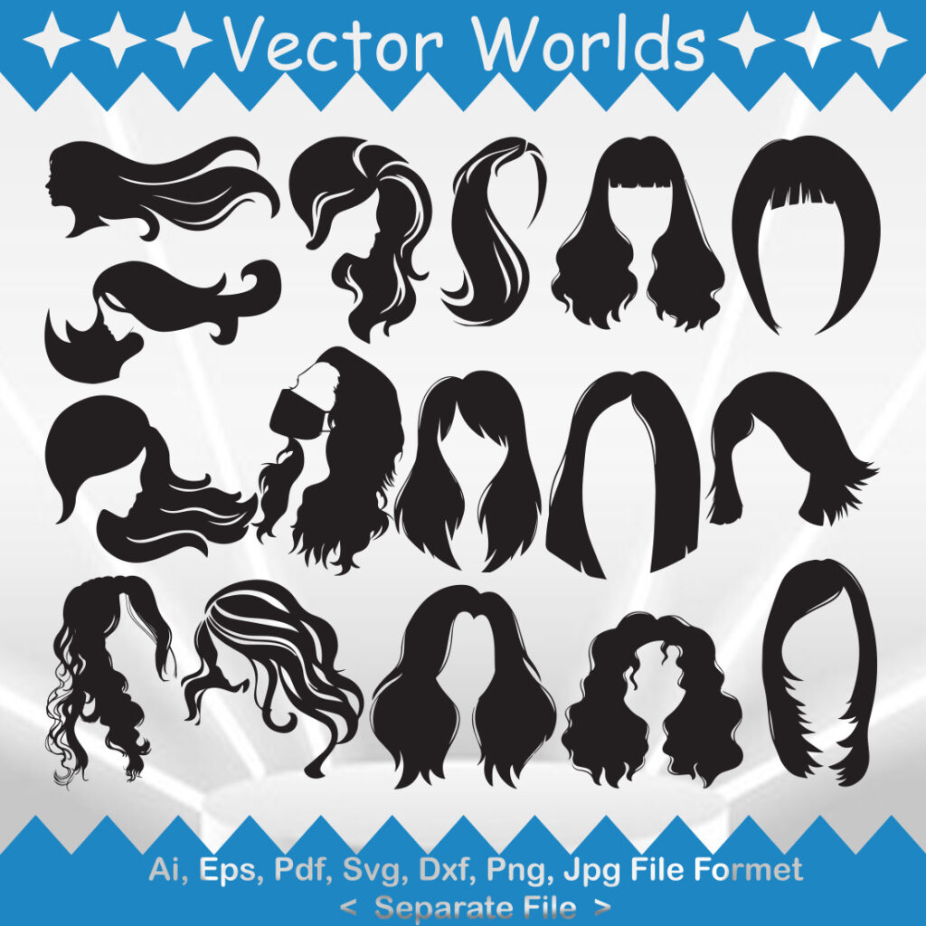 Hair SVG Vector Design - MasterBundles