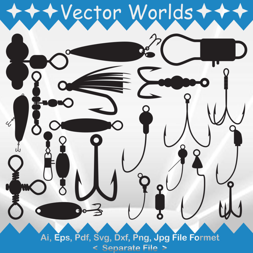 Fishing Tackle SVG Vector Design | MasterBundles