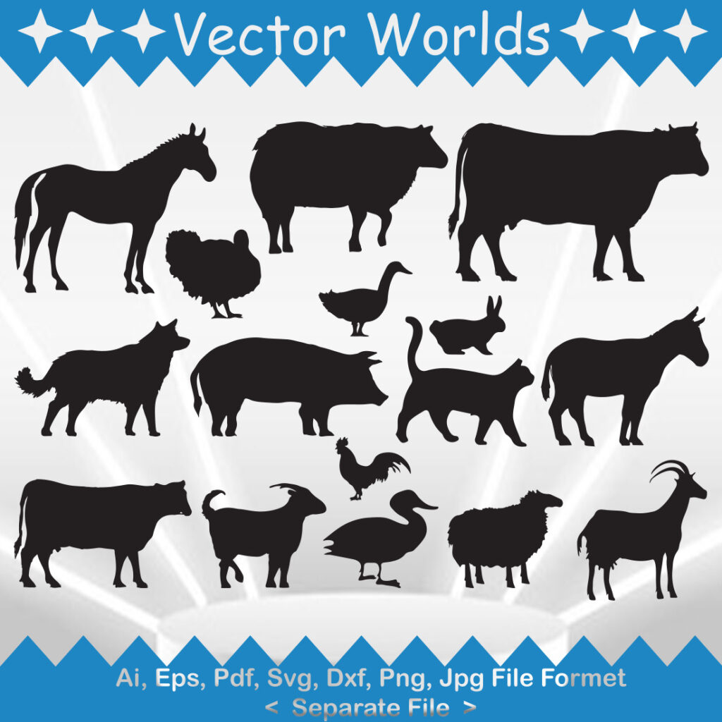 Farm Animals SVG Vector Design | MasterBundles
