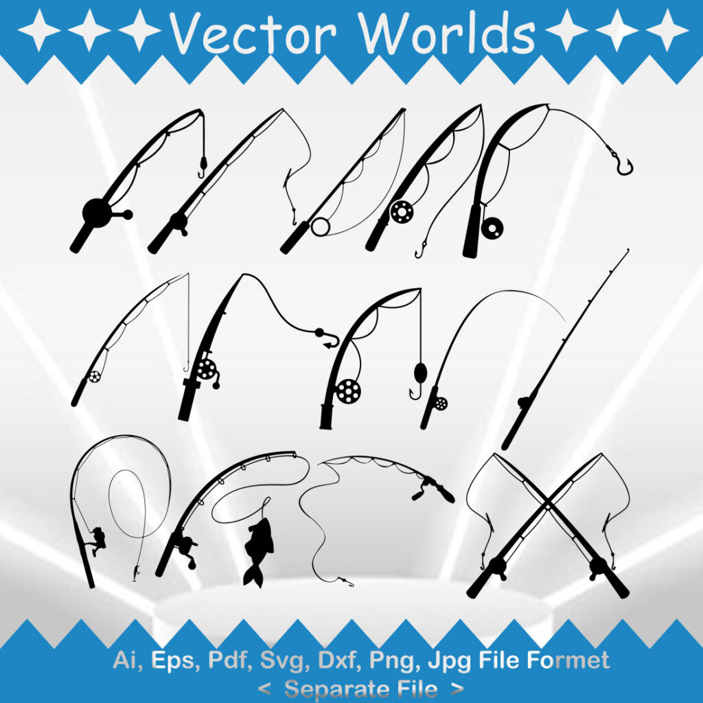 Fishing rod SVG Vector Design | MasterBundles