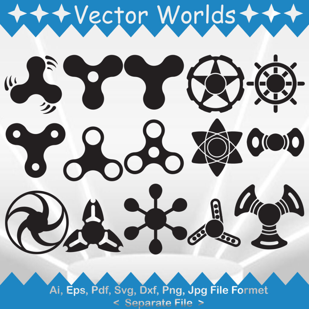 Fidget Spinner SVG Vector Design | MasterBundles