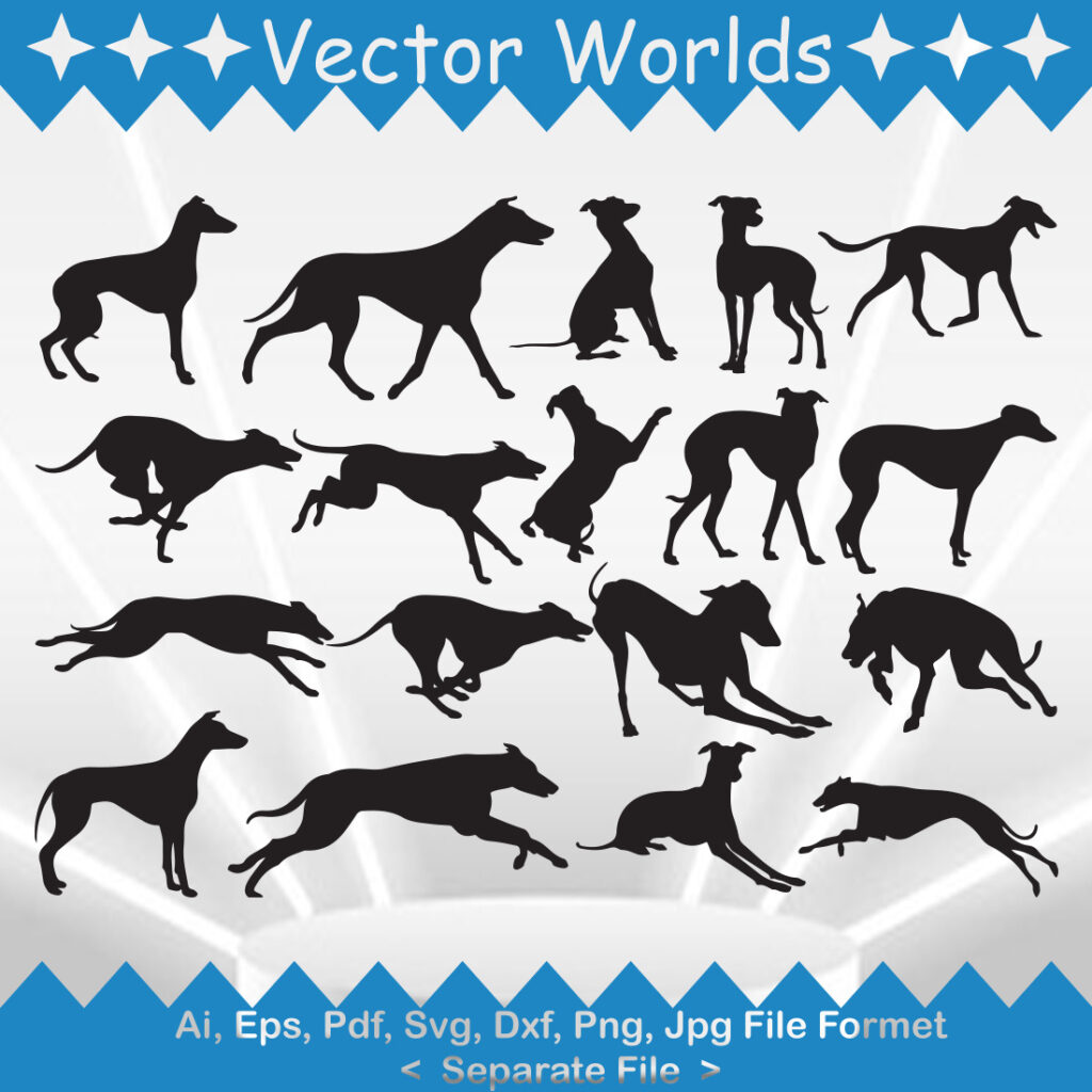 Greyhound Dog SVG Vector Design - MasterBundles