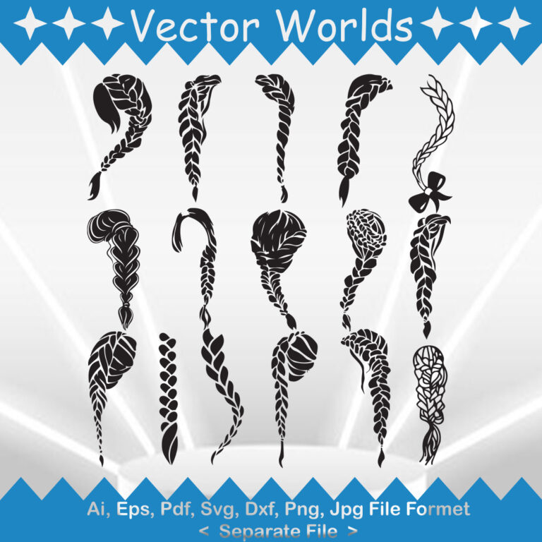Hair Braided SVG Vector Design - MasterBundles