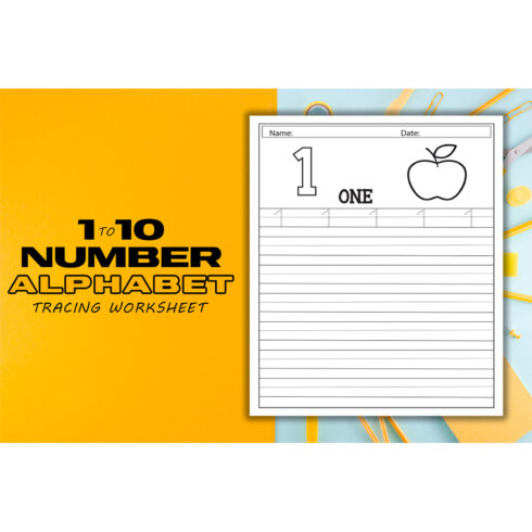 1 to 10 Number Tracing KDP Worksheets Bundle V1 - MasterBundles