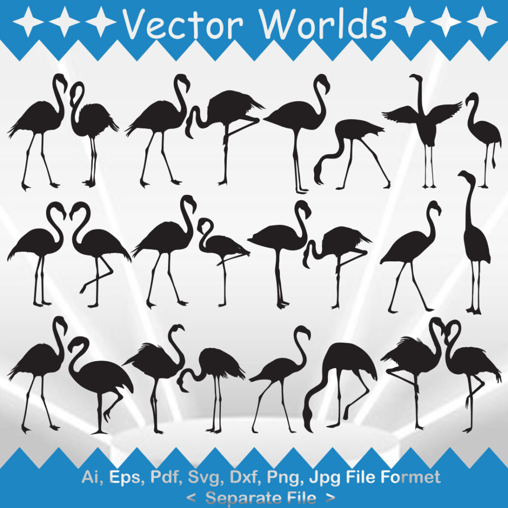 Flamingo Couple SVG Vector Design | MasterBundles