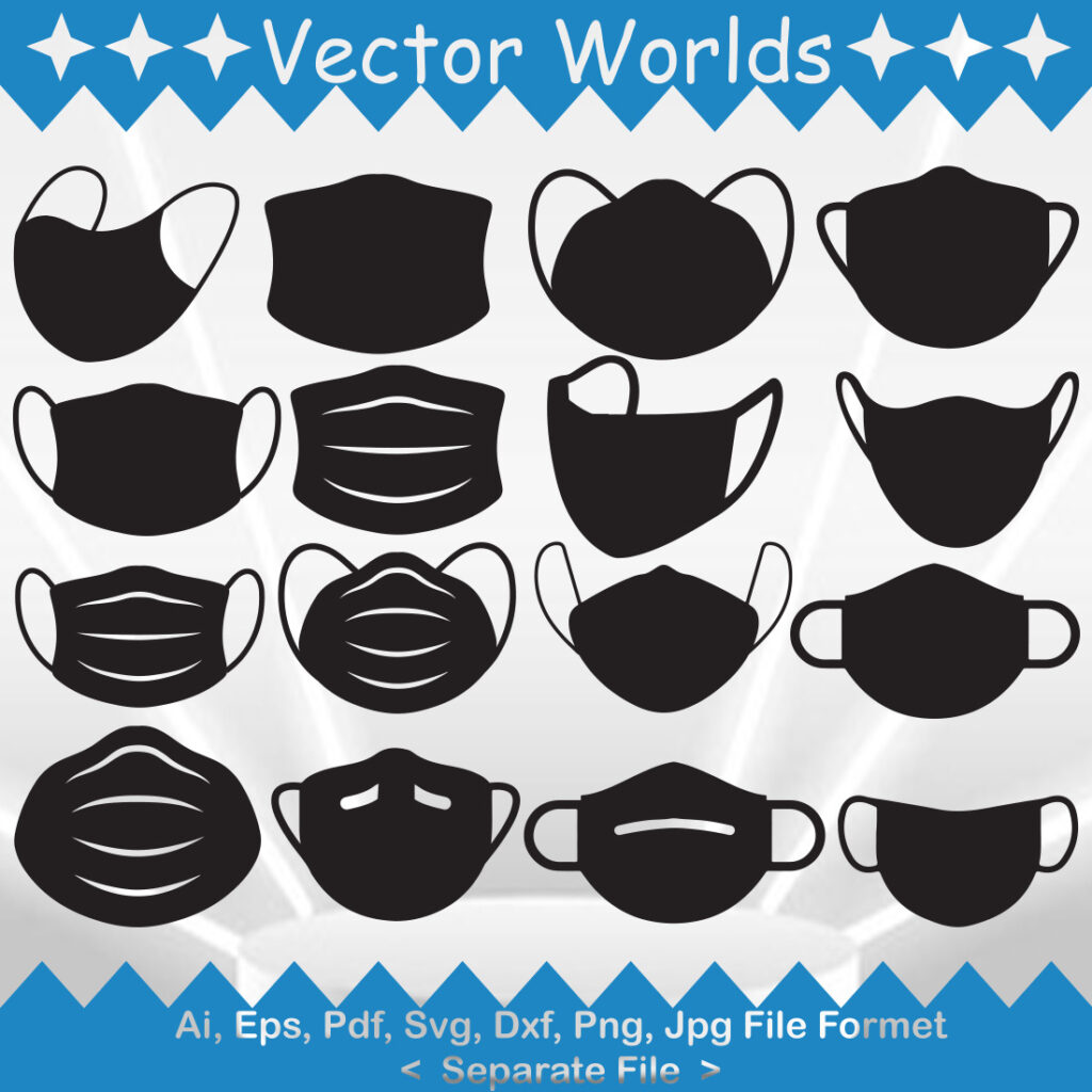 Face Mask SVG Vector Design | MasterBundles
