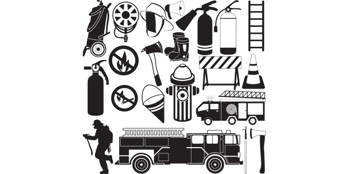Firefighter Equipment SVG Vector Design | MasterBundles