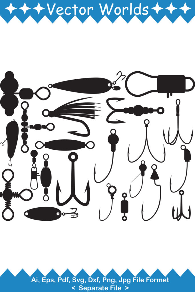 Fishing Tackle SVG Vector Design | MasterBundles