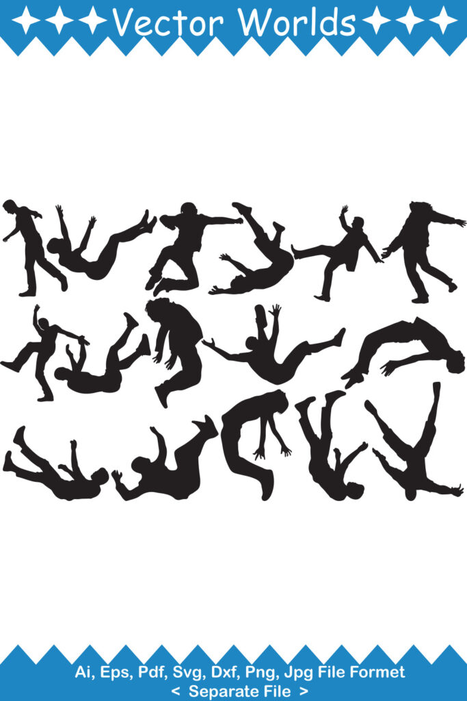 Falling People SVG Vector Design | MasterBundles