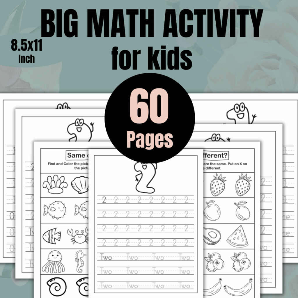 BIG MATH ACTIVITY FOR KIDS | MasterBundles