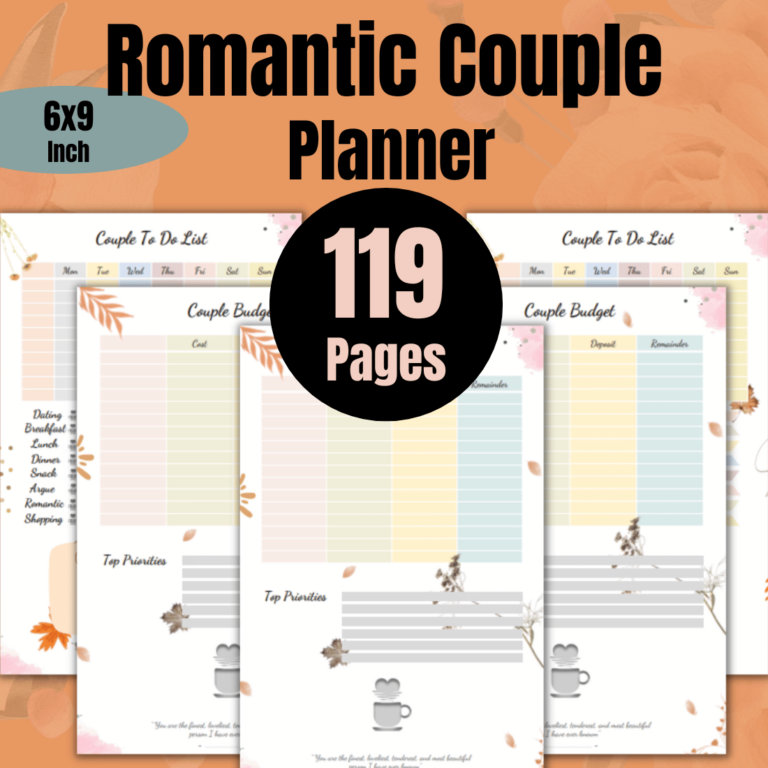Romantic Couple Planner | MasterBundles