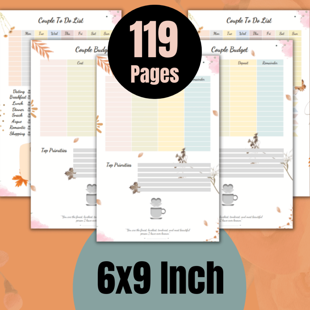 Romantic Couple Planner | MasterBundles