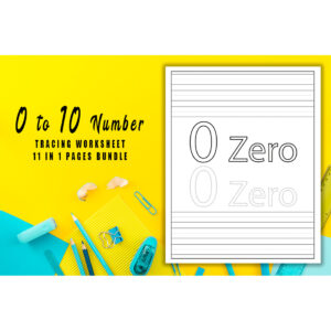 Number 0 to 10 Tracing Worksheets Bundle - MasterBundles
