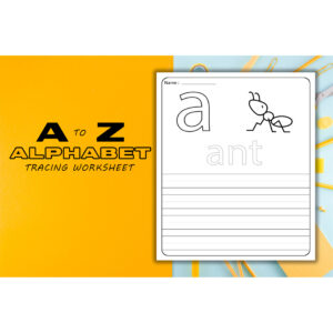 A to Z Lowercase Alphabets Word Tracing Worksheets - MasterBundles