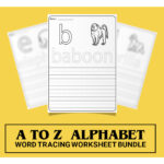 A to Z Lowercase Alphabets Word Tracing Worksheets - MasterBundles