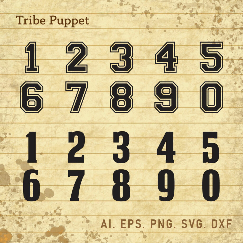 Jersey Number Vector Set - MasterBundles