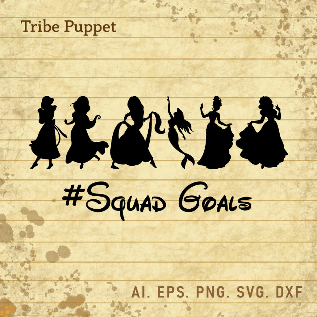 Disney princess Squad Goals Vector - MasterBundles