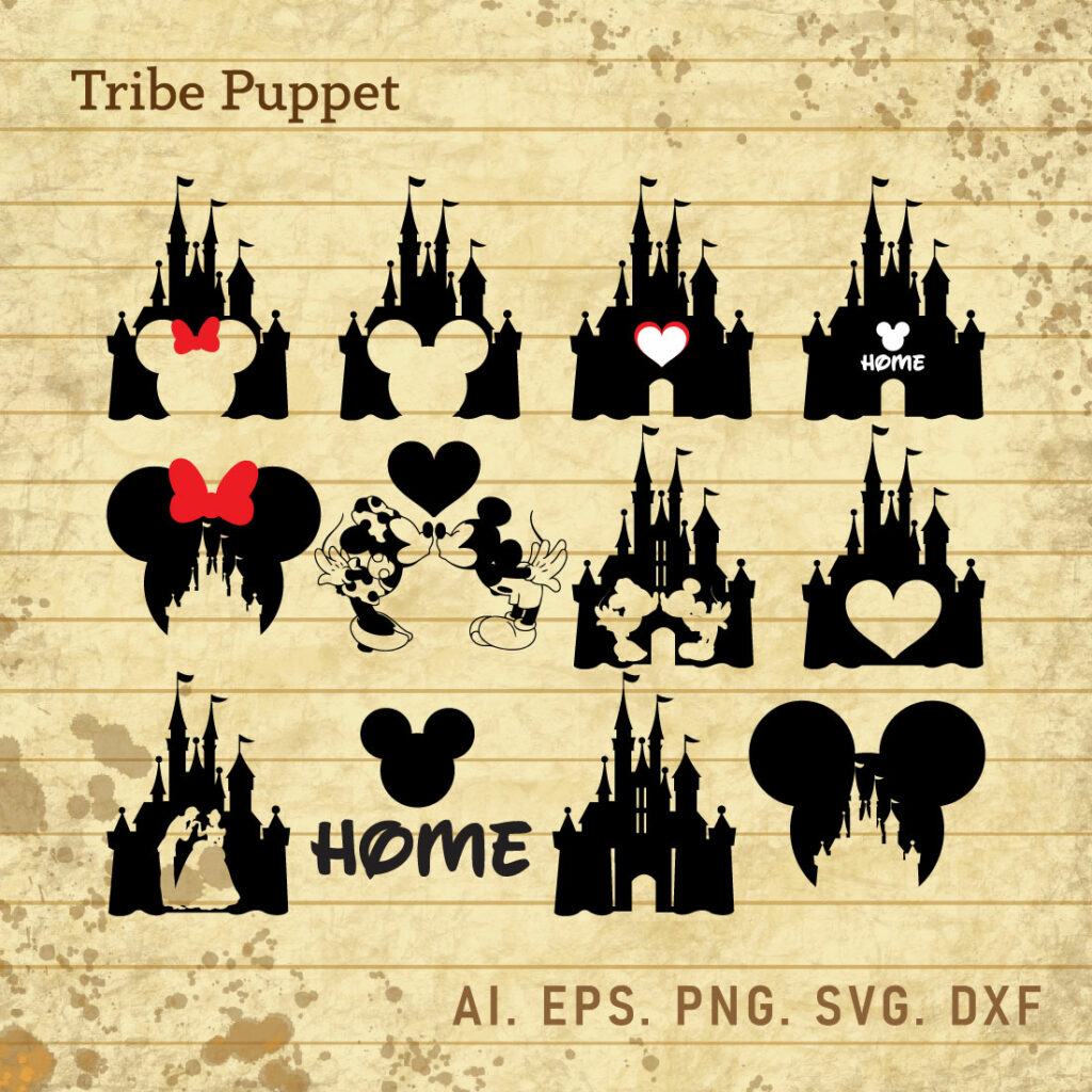 Disney Castle Vector Set - MasterBundles