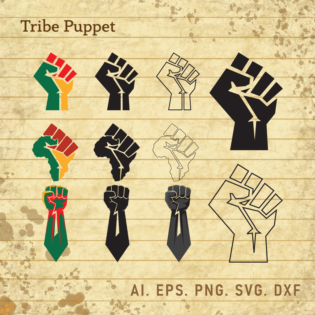 Fist Vector Set - MasterBundles