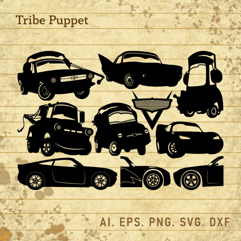 Disney car Movie vector Set - MasterBundles