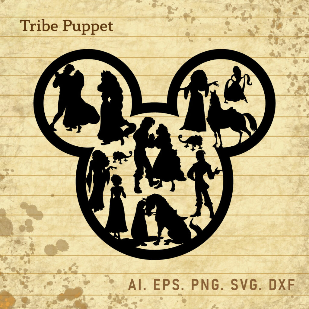 Disney Rapunzel Mickey vector - MasterBundles