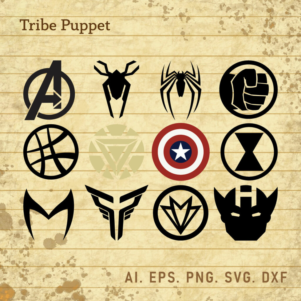 Avengers Logo Vector Set - MasterBundles