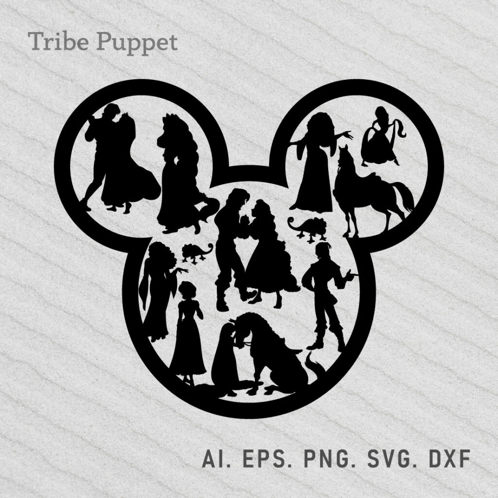 Disney Rapunzel Mickey vector - MasterBundles