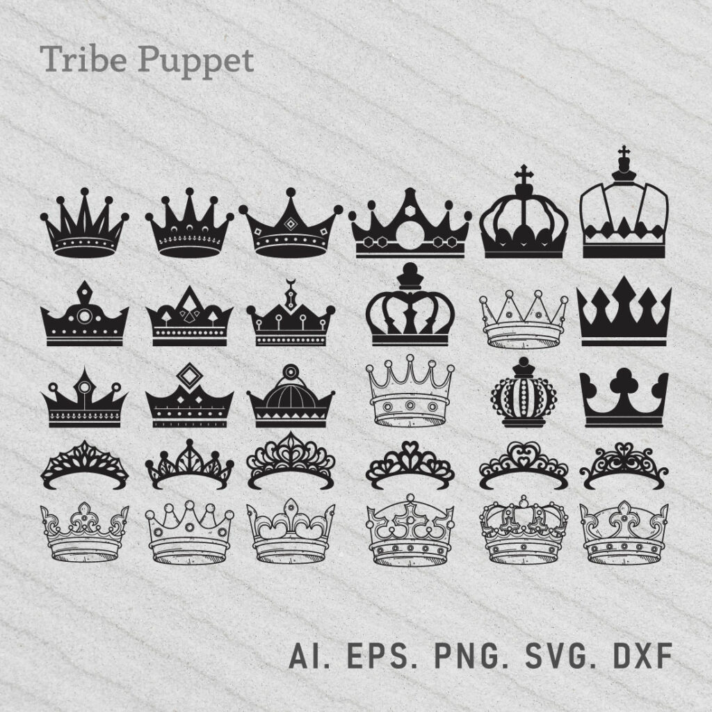 Crown Vector set - MasterBundles