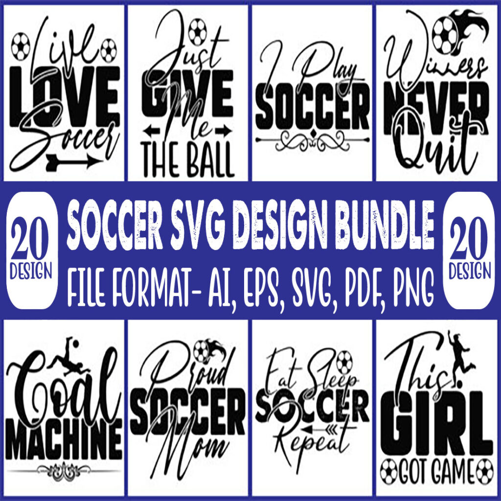 20 Soccer SVG Design Bundle - MasterBundles