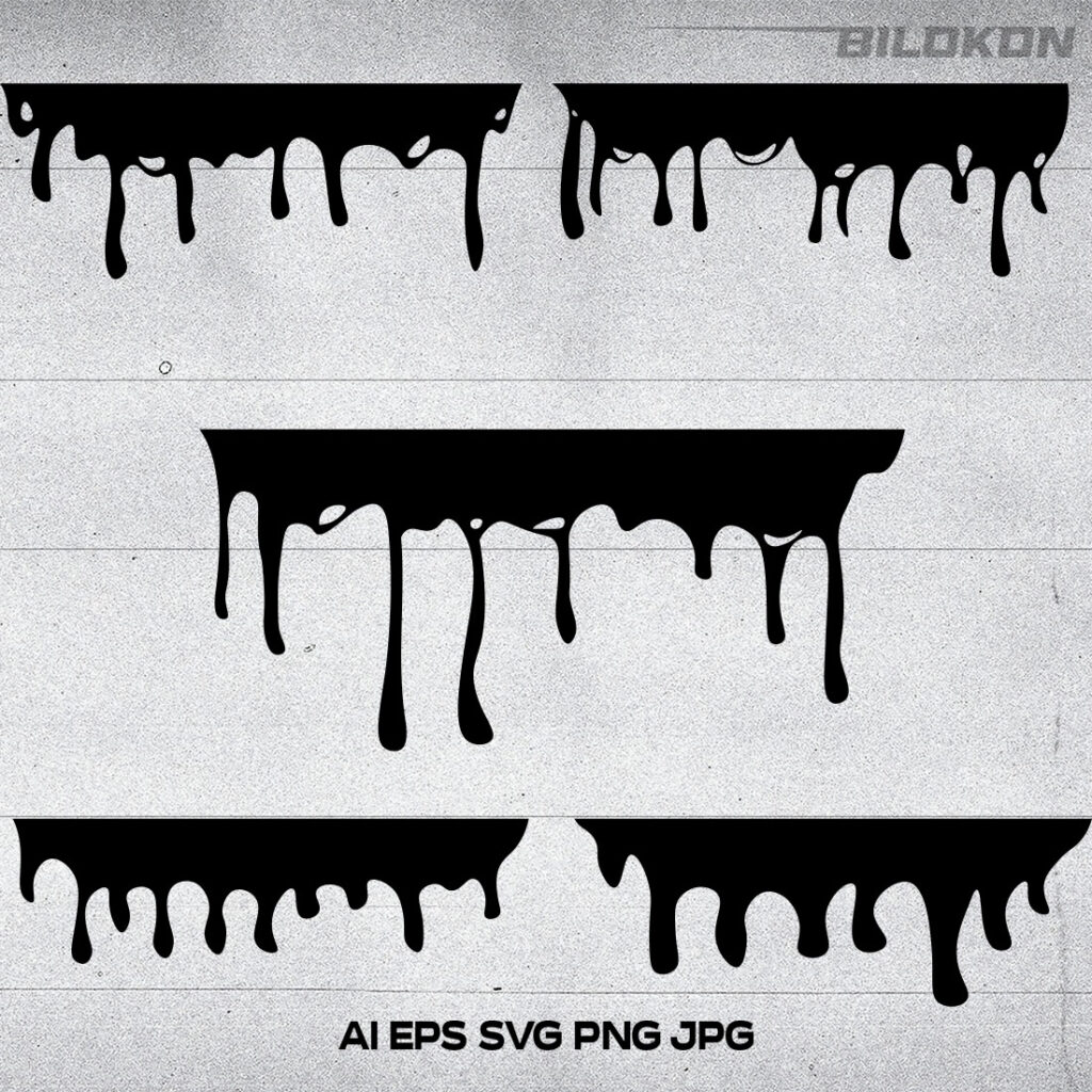 Dripping Liquid, Paint Flow, SVG Vector - MasterBundles
