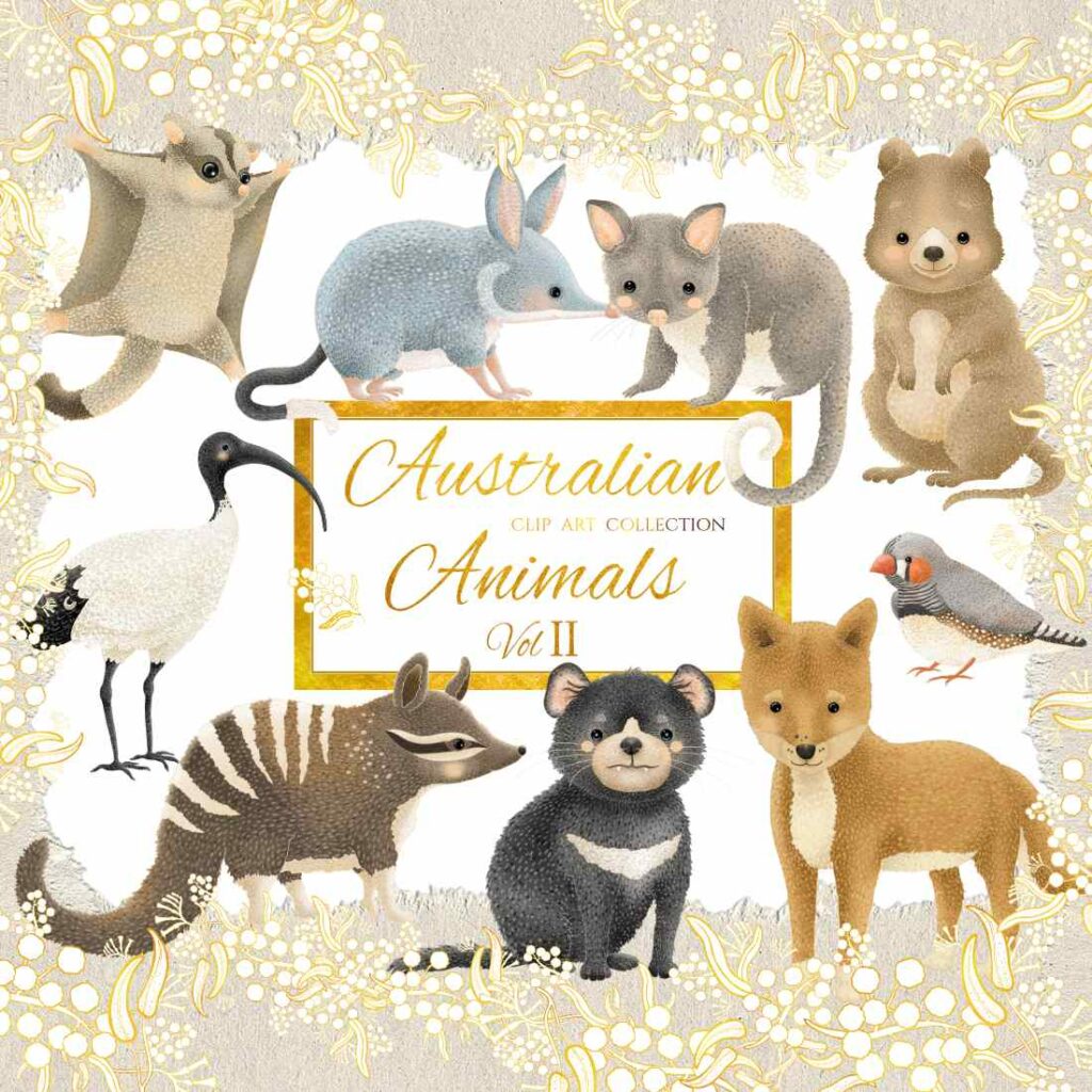 Australian Animals Vol II Clip Art Collection - MasterBundles