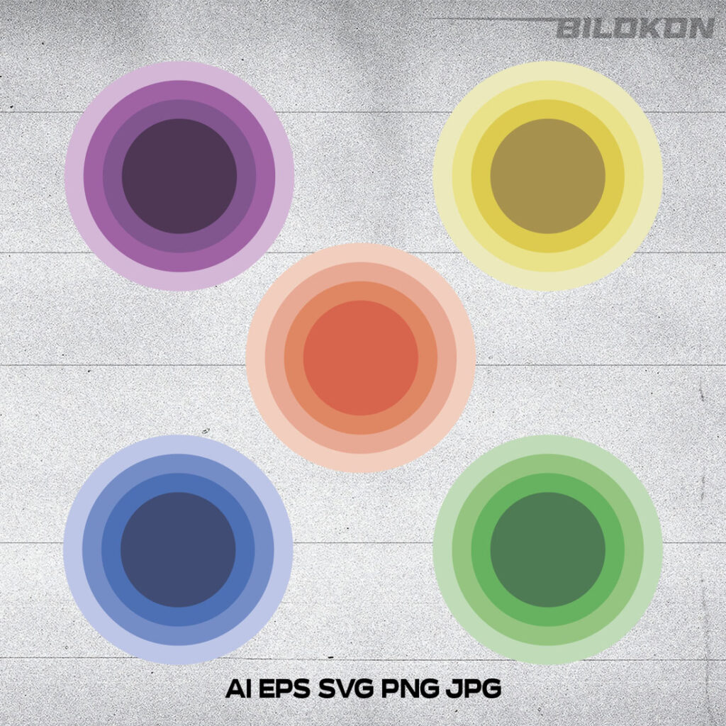 Abstract Circle Gradient Set, SVG Vector | MasterBundles