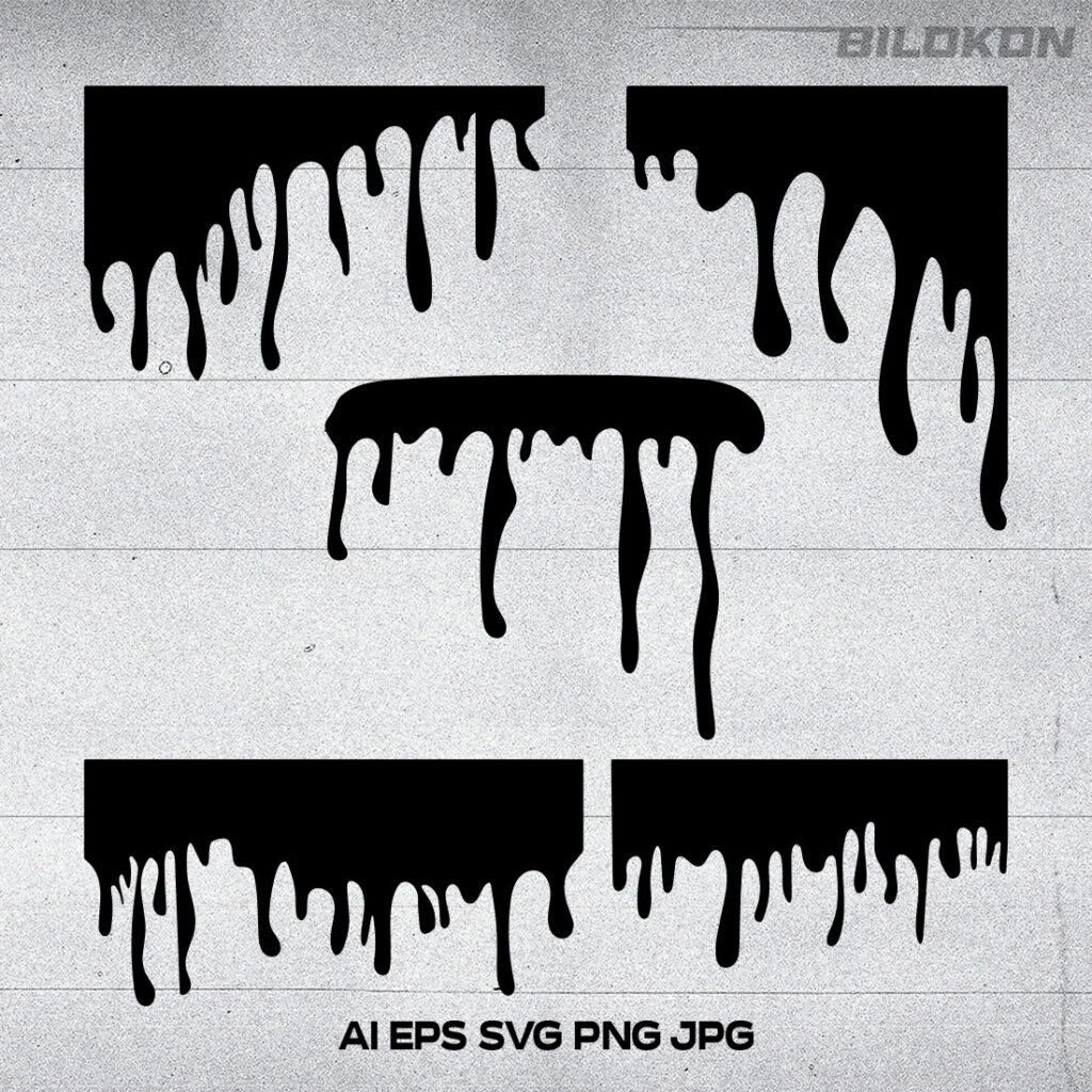 Dripping Liquid Design Elements - MasterBundles