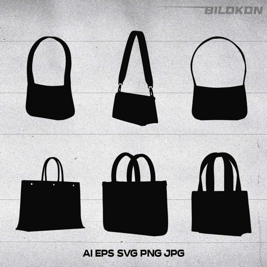 15 Women Silhouette Fashion Bag Icon SVG Vector - MasterBundles