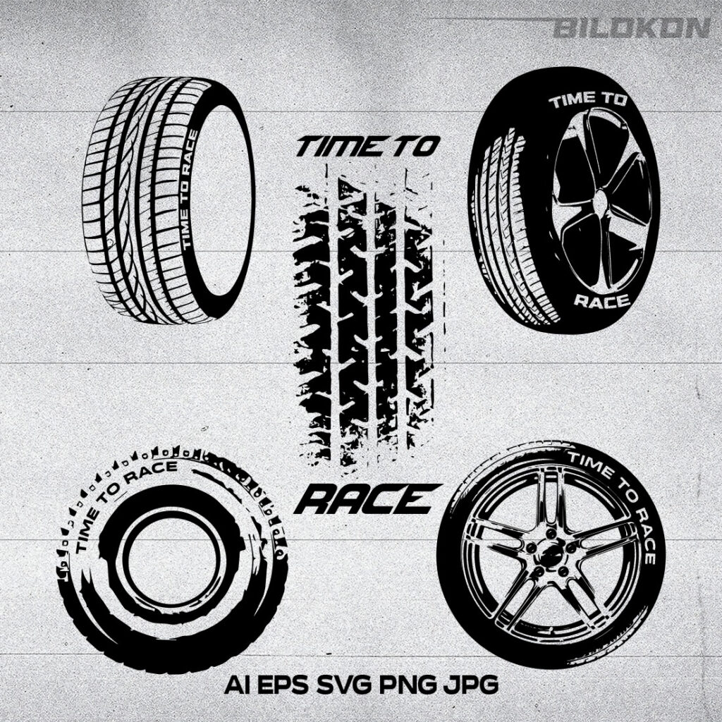 Car wheels time to race, SVG Vector Design | MasterBundles