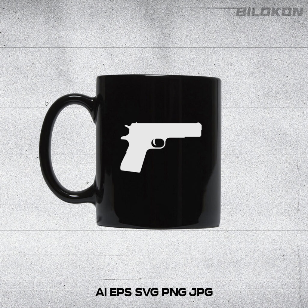Gun Silhouette Set, SVG Vector - MasterBundles