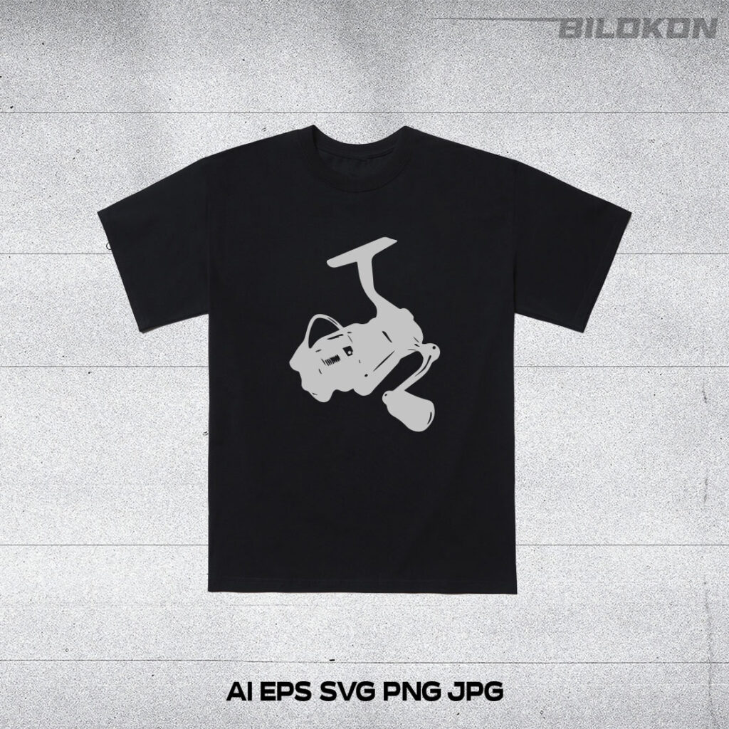 Fishing Reel Silhouette SVG Vector - MasterBundles