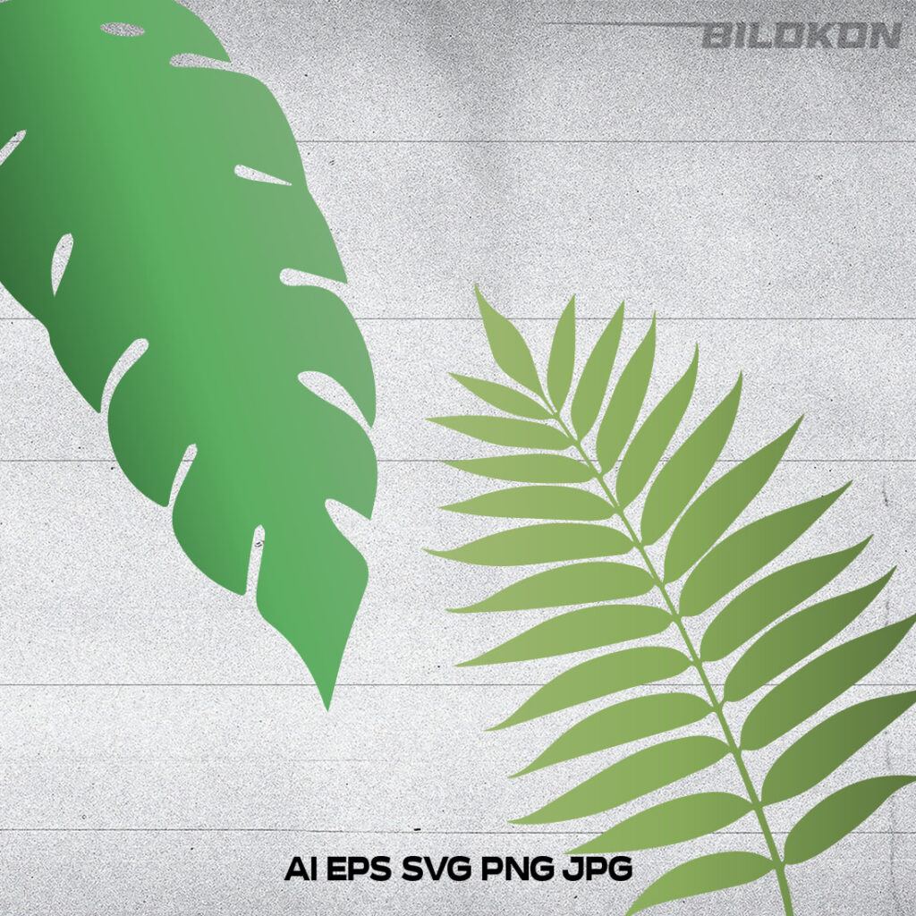 Tropical Leaves, Palm Leaves, Set Leaves, SVG Vector - MasterBundles