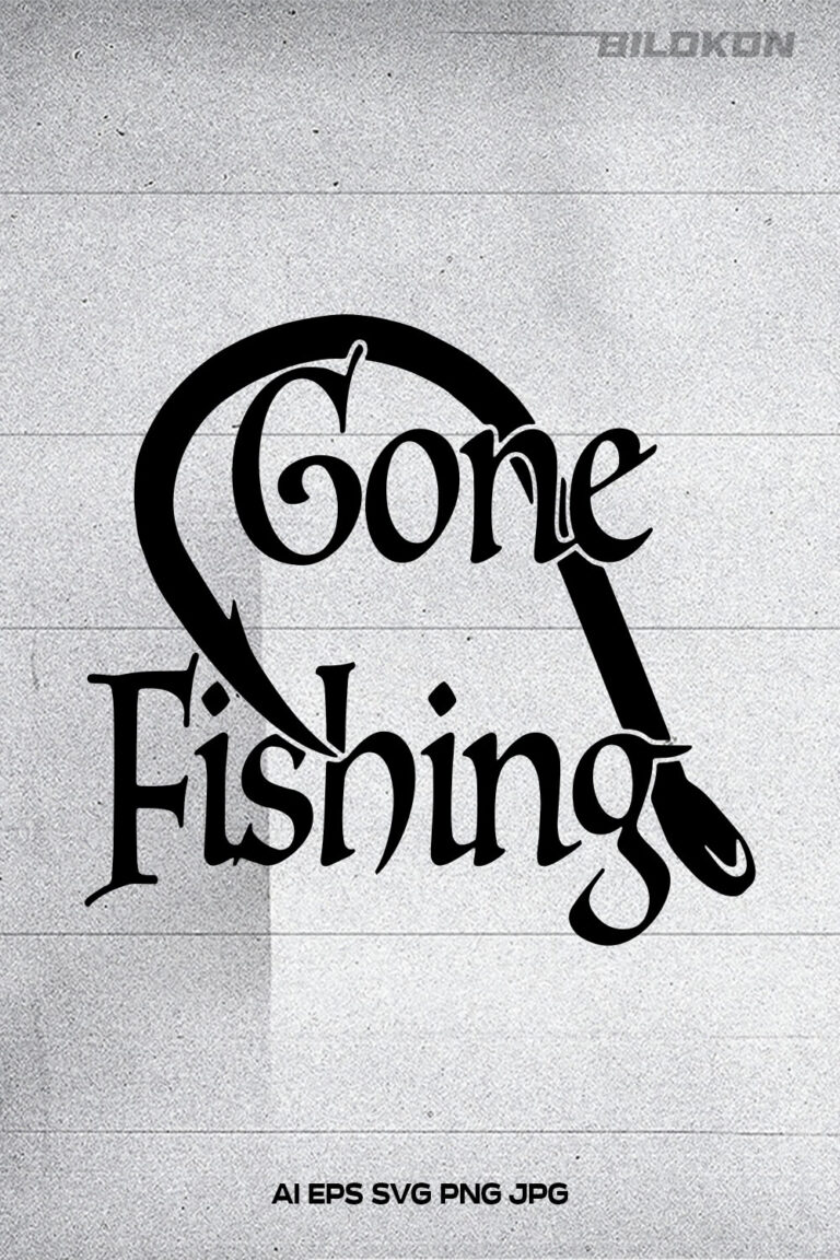 Gone Fishing SVG. Hook Fishing. SVG Vector - MasterBundles