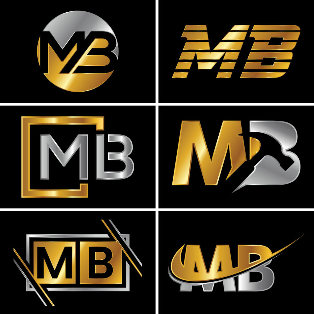 Initial Letter M B Logo Design Vector Template. Graphic Alphabet Symbol ...