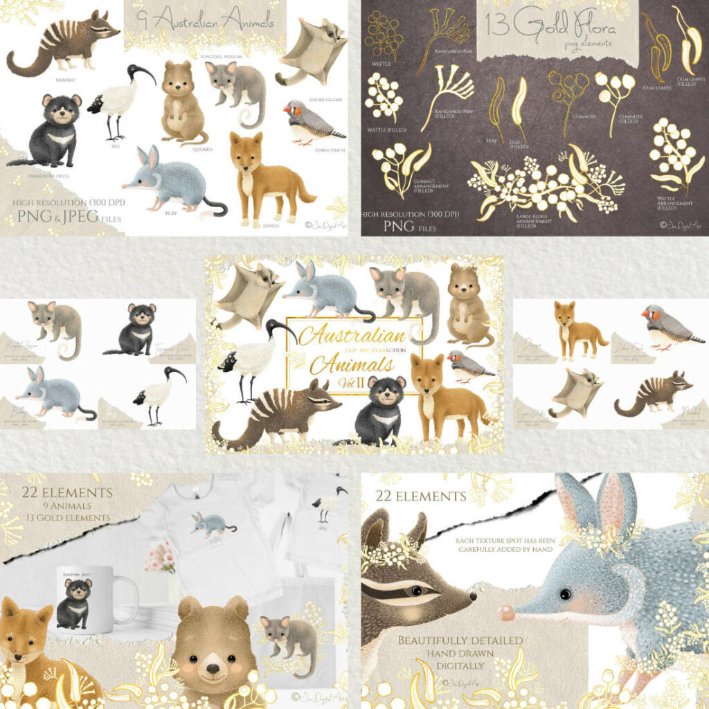 Australian Animals Vol II Clip Art Collection - MasterBundles