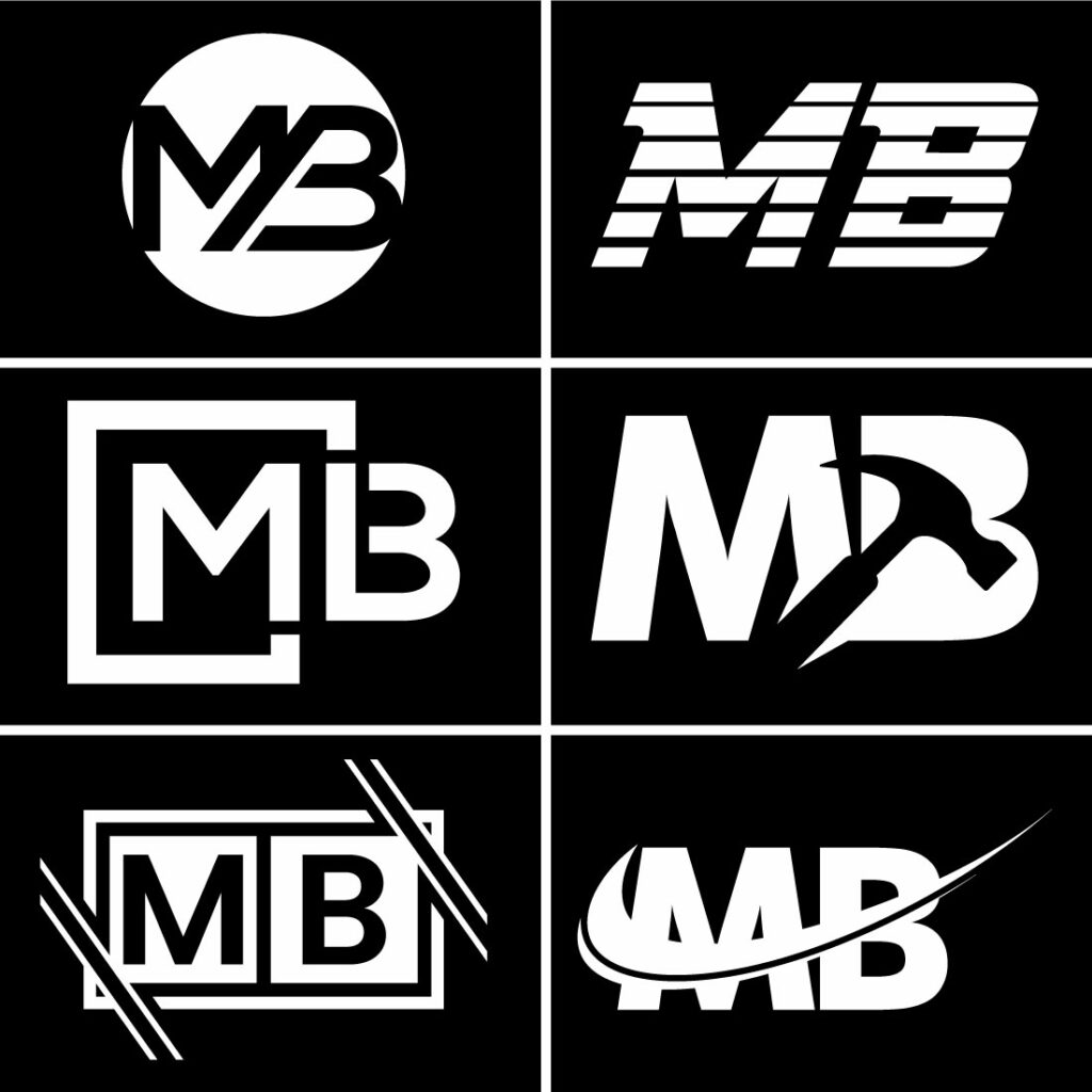 Initial Letter M B Logo Design Vector Template. Graphic Alphabet Symbol ...