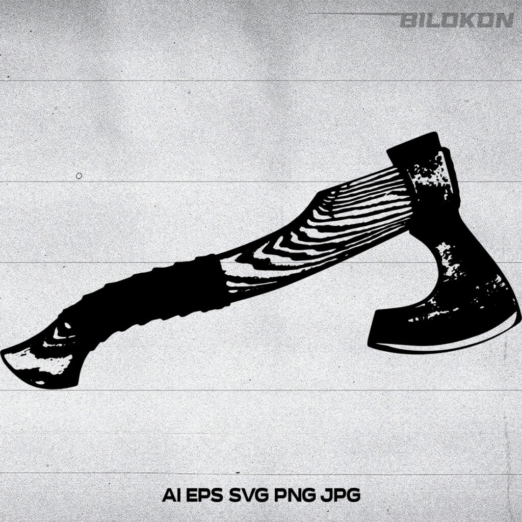 Ax Silhouette with Wood and Metal Texture SVG Vector - MasterBundles