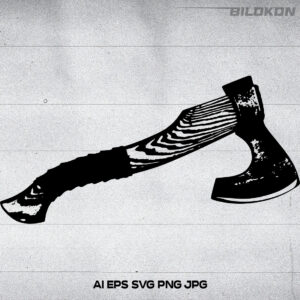 Ax Silhouette with Wood and Metal Texture SVG Vector - MasterBundles