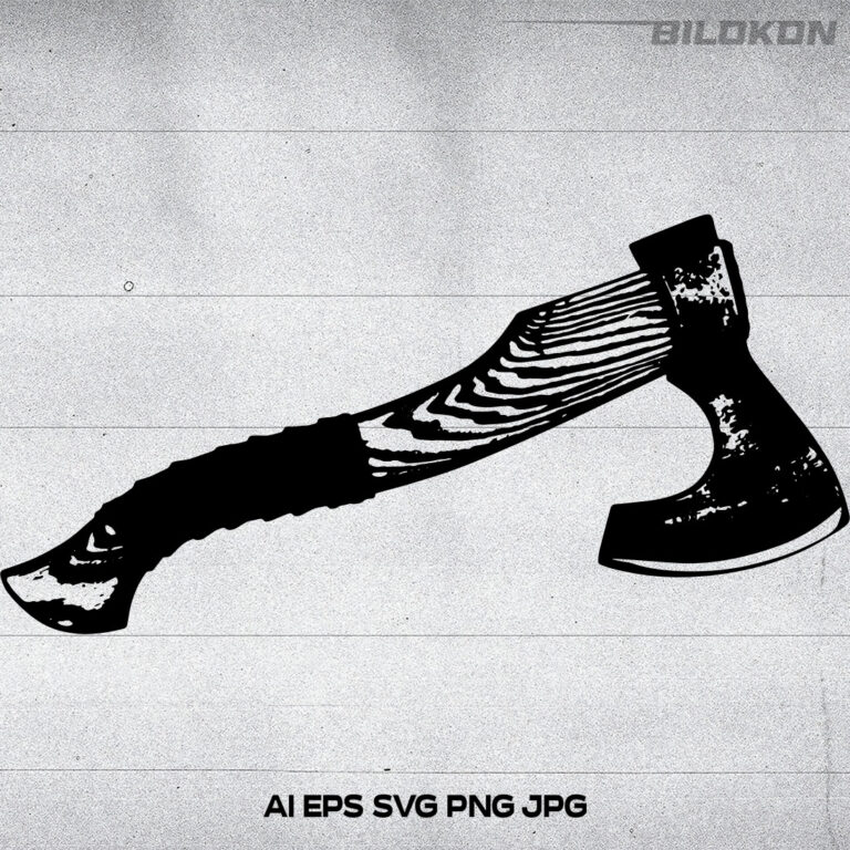 Ax Silhouette with Wood and Metal Texture SVG Vector - MasterBundles