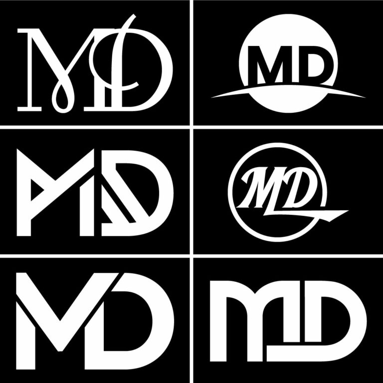 Initial Letter M D Logo Design Vector Template. Graphic Alphabet Symbol ...