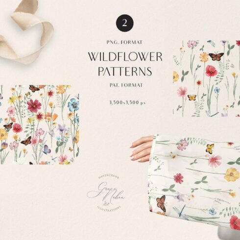 Meadow Bright Wild Flowers Set | MasterBundles